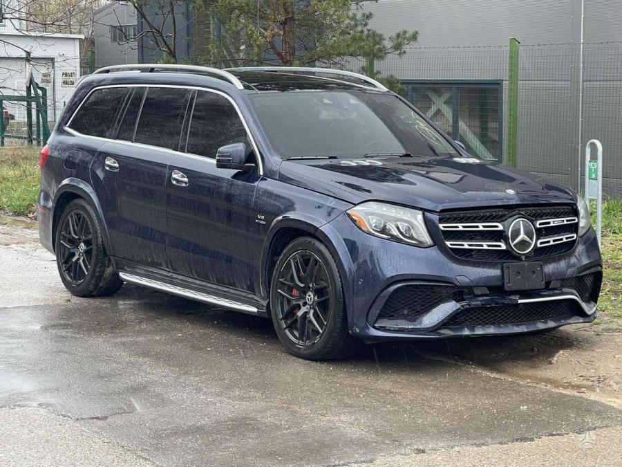 Синий Мерседес GLS 63 AMG 2017 в Вильнюс, объемом двигателя 5.46 л и пробегом 170 тыс. км за 15550 €, фото 6 на AUTOMOTO.COM.LV