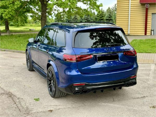 Blue Mercedes-Benz GLS 63 AMG 2021 in Kaunas, with an engine capacity of 3.98 L and mileage of 79 thousand km for 98010 €, photo 7 on AUTOMOTO.COM.LV