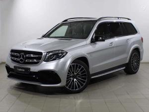 Pelēks Mercedes-Benz GLS 63 AMG 2018 Viļņa, ar dzinēja tilpumu 5.50 L un nobraukumu 185 tūkst. km par 35000 €, foto  vietnē AUTOMOTO.COM.LV