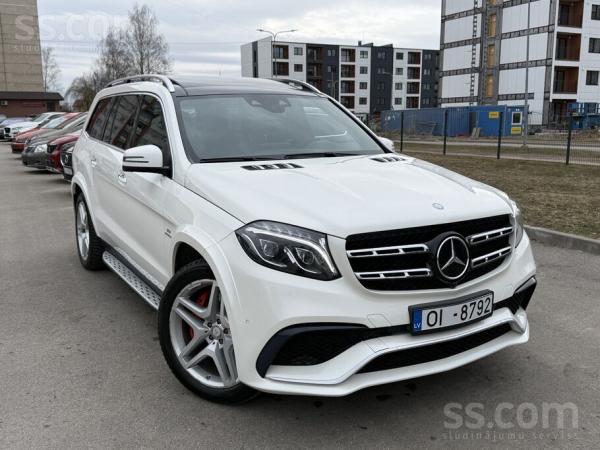White Mercedes-Benz GLS 63 AMG 2017 in Jelgava, with an engine capacity of 5.50 L and mileage of 125 thousand km for 53500 €, photo 1 on AUTOMOTO.COM.LV