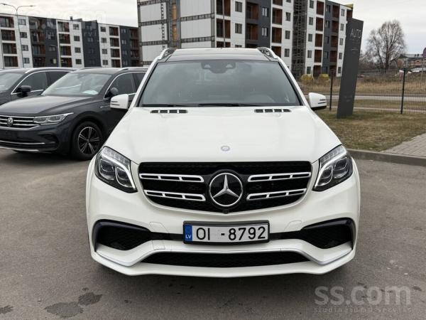White Mercedes-Benz GLS 63 AMG 2017 in Jelgava, with an engine capacity of 5.50 L and mileage of 125 thousand km for 53500 €, photo 5 on AUTOMOTO.COM.LV