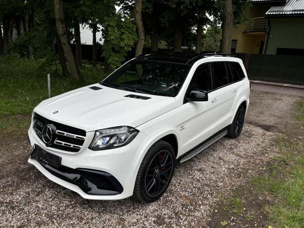 Balts Mercedes-Benz GLS 63 AMG 2017 Kauņa, ar dzinēja tilpumu 5.46 L un nobraukumu 148 tūkst. km par 35500 €, foto 1 vietnē AUTOMOTO.COM.LV