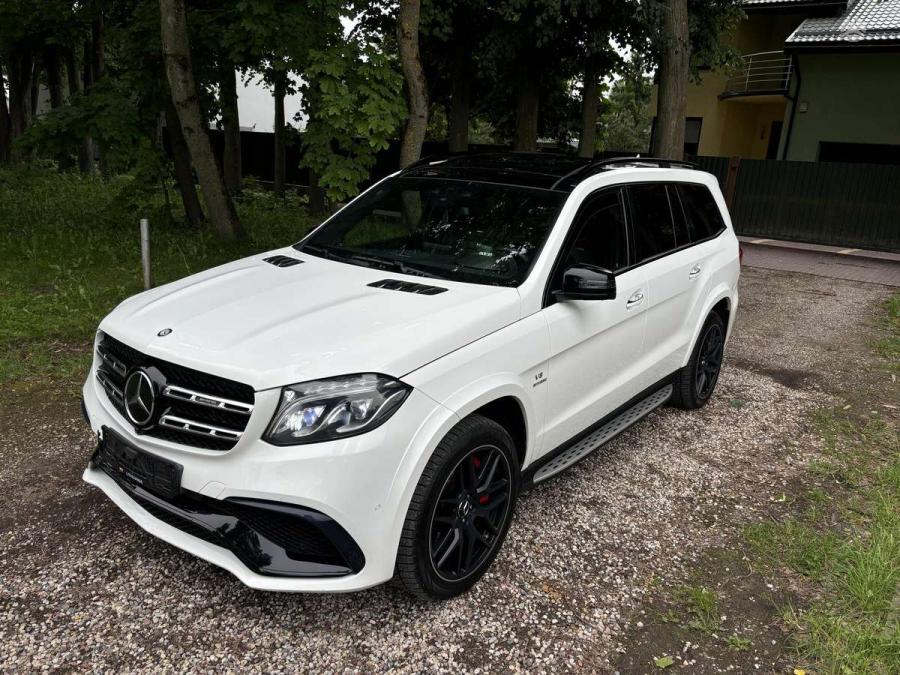 Balts Mercedes-Benz GLS 63 AMG 2017 Kauņa, ar dzinēja tilpumu 5.46 L un nobraukumu 148 tūkst. km par 35500 €, foto 1 vietnē AUTOMOTO.COM.LV