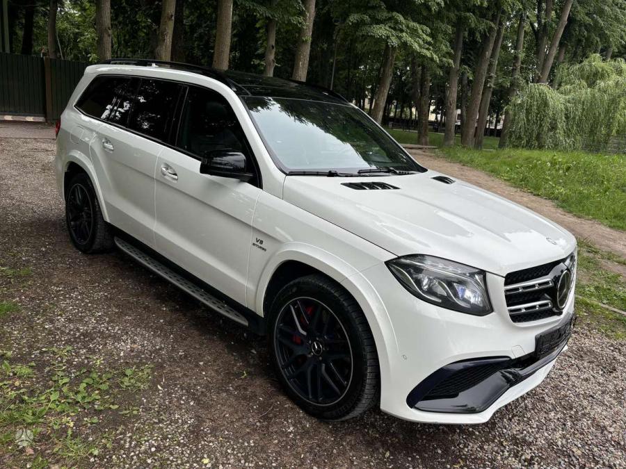 Balts Mercedes-Benz GLS 63 AMG 2017 Kauņa, ar dzinēja tilpumu 5.46 L un nobraukumu 148 tūkst. km par 35500 €, foto 9 vietnē AUTOMOTO.COM.LV