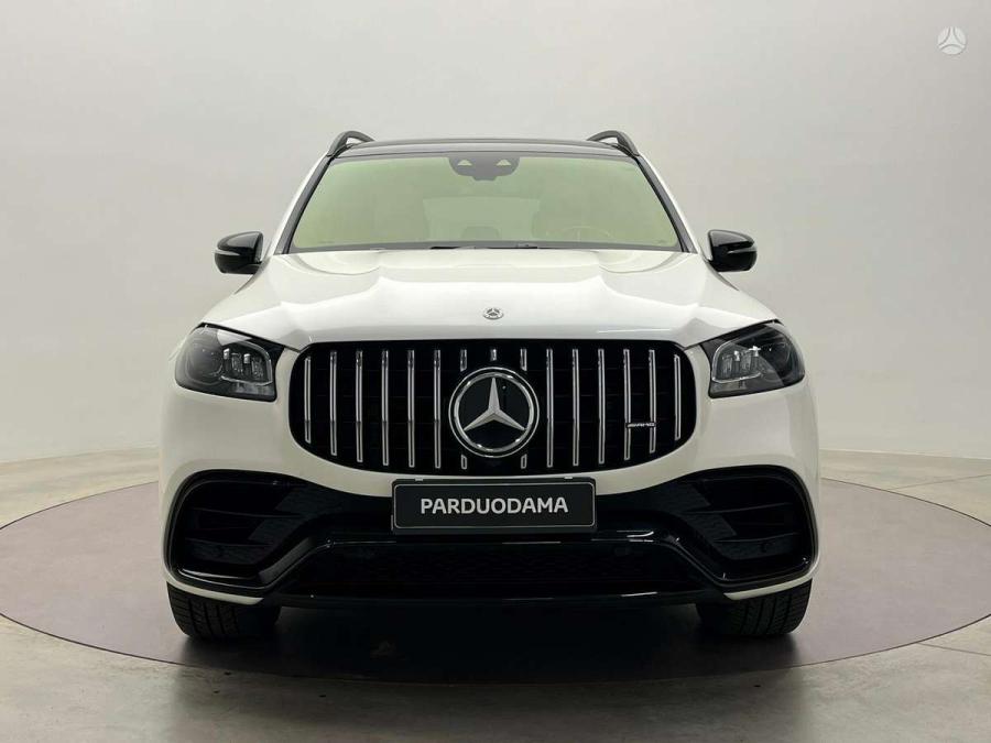 White Mercedes-Benz GLS 63 AMG 2021 in Panevezys, with an engine capacity of 3.98 L and mileage of 120 thousand km for 99990 €, photo 2 on AUTOMOTO.COM.LV