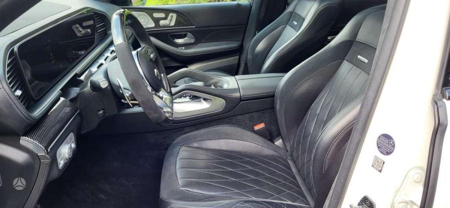 White Mercedes-Benz GLS 63 AMG 2021 in Vilnius, with an engine capacity of 3.98 L and mileage of 80 thousand km for 83000 €, photo 10 on AUTOMOTO.COM.LV