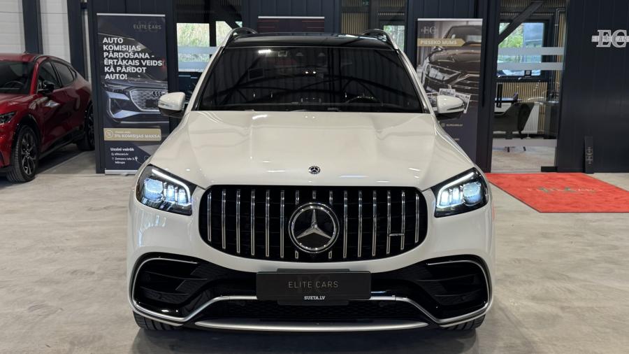 Белый Мерседес GLS 63 AMG 2021 в Рига, объемом двигателя 4.00 л и пробегом 51 тыс. км за 94990 €, фото 9 на AUTOMOTO.COM.LV