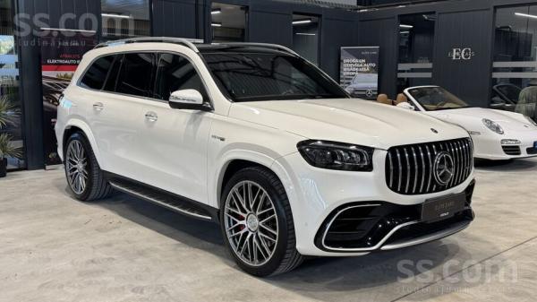 Balts Mercedes-Benz GLS 63 AMG 2021 Rīga, ar dzinēja tilpumu 4.00 L un nobraukumu 51 tūkst. km par 94990 €, foto 1 vietnē AUTOMOTO.COM.LV