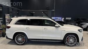 White Mercedes-Benz GLS 63 AMG 2021 in Riga, with an engine capacity of 4.00 L and mileage of 51 thousand km for 94990 €, photo 3 on AUTOMOTO.COM.LV