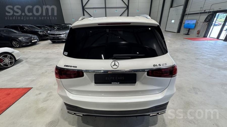 White Mercedes-Benz GLS 63 AMG 2021 in Riga, with an engine capacity of 4.00 L and mileage of 51 thousand km for 94990 €, photo 5 on AUTOMOTO.COM.LV