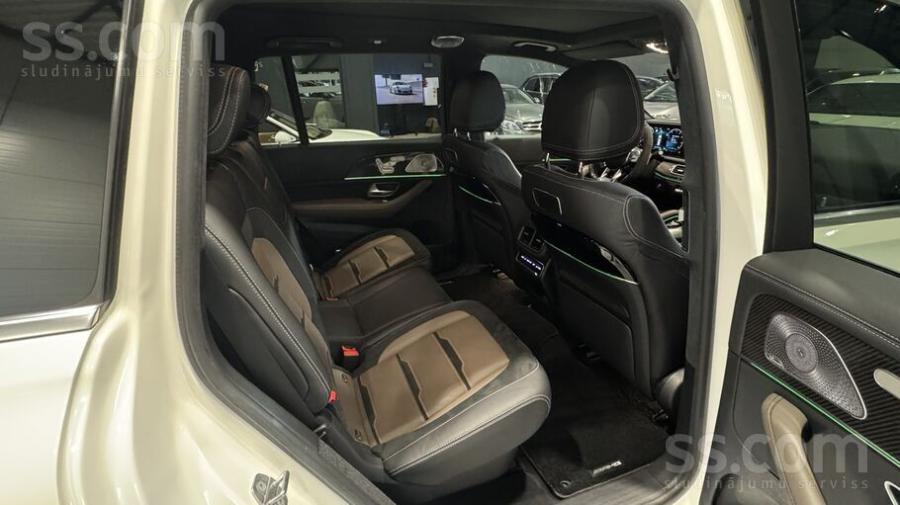 White Mercedes-Benz GLS 63 AMG 2021 in Riga, with an engine capacity of 4.00 L and mileage of 51 thousand km for 94990 €, photo 14 on AUTOMOTO.COM.LV