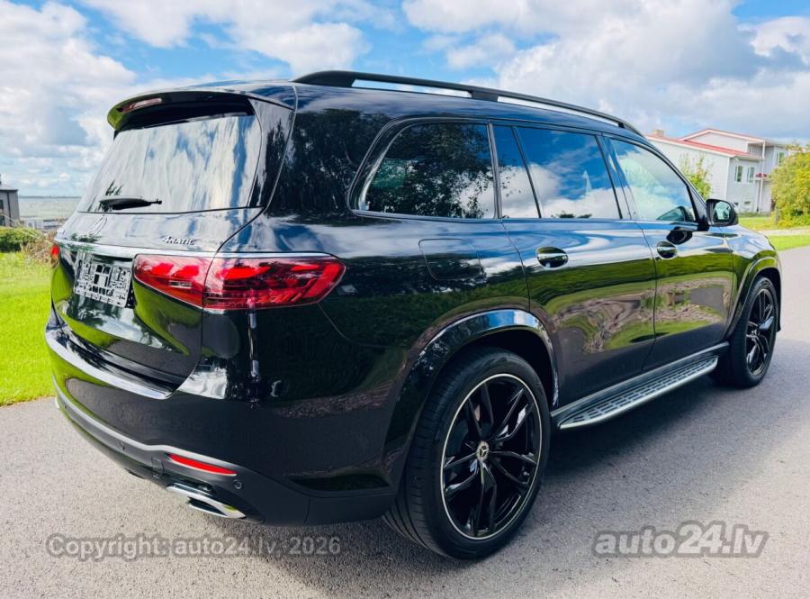 Black Mercedes-Benz GLS-Class 2025 in Tallinn, with an engine capacity of 3.00 L and mileage of 7 thousand km for 99999 €, photo 2 on AUTOMOTO.COM.LV
