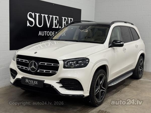 White Mercedes-Benz GLS-Class 2020 in Tallinn, with an engine capacity of 2.90 L and mileage of 141 thousand km for 69995 €, photo 1 on AUTOMOTO.COM.LV