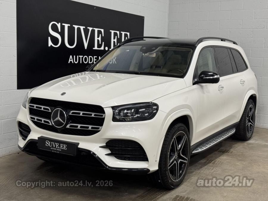 Balts Mercedes-Benz GLS-Class 2020 Tallina, ar dzinēja tilpumu 2.90 L un nobraukumu 141 tūkst. km par 69995 €, foto 1 vietnē AUTOMOTO.COM.LV
