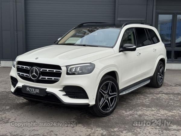 White Mercedes-Benz GLS-Class 2020 in Tallinn, with an engine capacity of 2.90 L and mileage of 141 thousand km for 69995 €, photo 2 on AUTOMOTO.COM.LV