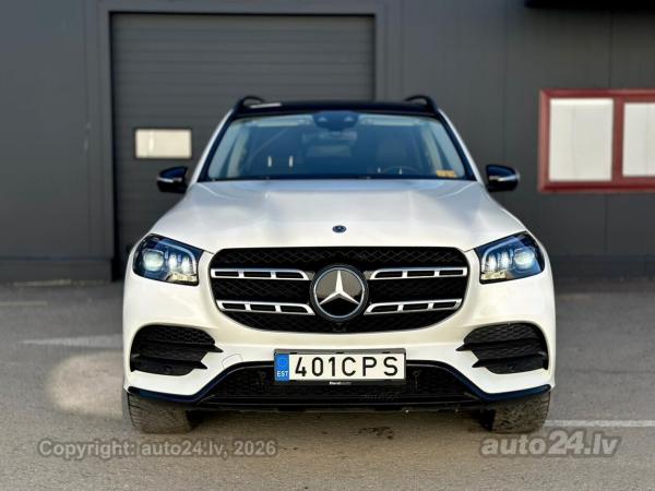 White Mercedes-Benz GLS-Class 2021 in Narva, with an engine capacity of 2.90 L and mileage of 156 thousand km for 82900 €, photo 2 on AUTOMOTO.COM.LV