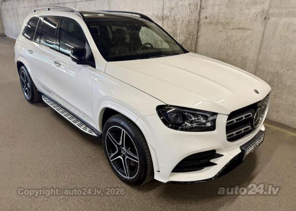 White Mercedes-Benz GLS-Class 2020 in Tallinn, with an engine capacity of 2.90 L and mileage of 149 thousand km for 67995 €, photo 1 on AUTOMOTO.COM.LV