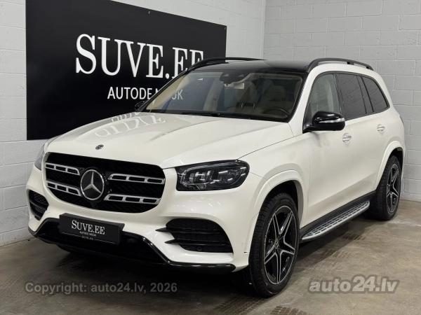 Balts Mercedes-Benz GLS-Class 2020 Tallina, ar dzinēja tilpumu 2.90 L un nobraukumu 141 tūkst. km par 69995 €, foto  vietnē AUTOMOTO.COM.LV