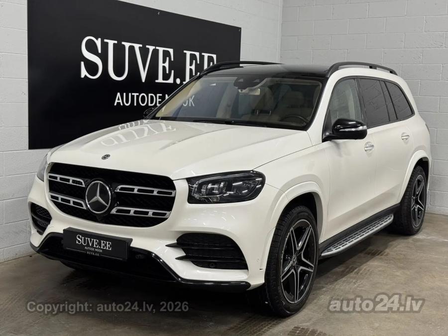 Balts Mercedes-Benz GLS-Class 2020 Tallina, ar dzinēja tilpumu 2.90 L un nobraukumu 141 tūkst. km par 69995 €, foto 1 vietnē AUTOMOTO.COM.LV