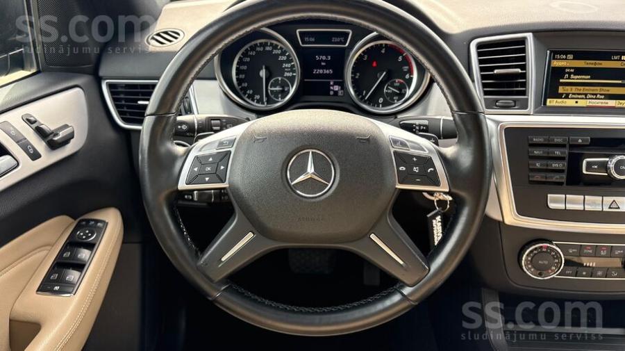 Black Mercedes-Benz ML 250 2012 in Liepaja, with an engine capacity of 2.20 L and mileage of 220 thousand km for 14650 €, photo 14 on AUTOMOTO.COM.LV