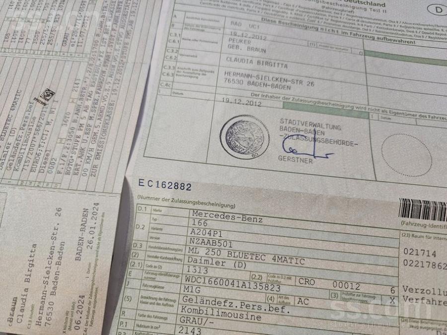 Серый Мерседес МЛ 250 2012 в Екабпилс, объемом двигателя 2.20 л и пробегом 260 тыс. км за 13790 €, фото 36 на AUTOMOTO.COM.LV