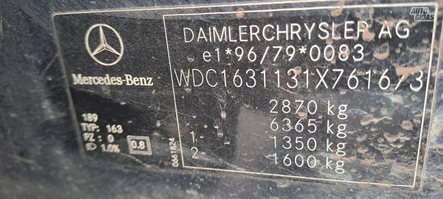 Мерседес МЛ 270 2003 в Вильнюс, объемом двигателя 2.70 л и пробегом 335 тыс. км за 2500 €, фото 10 на AUTOMOTO.COM.LV