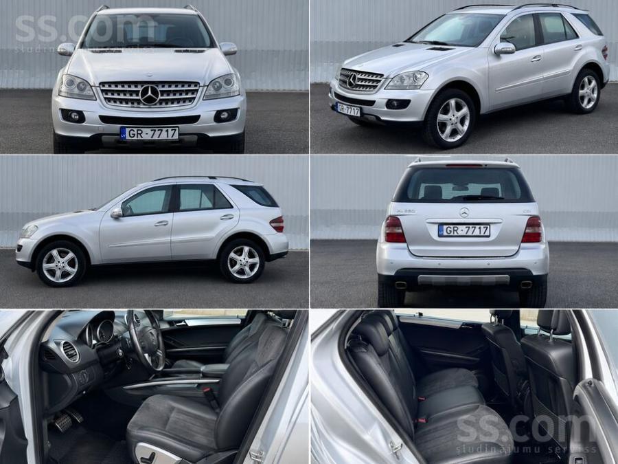 Grey Mercedes-Benz ML 280 2006 in Riga, with an engine capacity of 3.00 L and mileage of 99 thousand km for 8500 €, photo 4 on AUTOMOTO.COM.LV