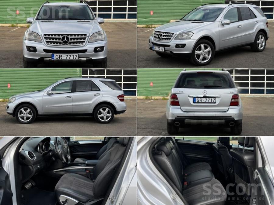 Grey Mercedes-Benz ML 280 2006 in Riga, with an engine capacity of 3.00 L and mileage of 99 thousand km for 8500 €, photo 25 on AUTOMOTO.COM.LV