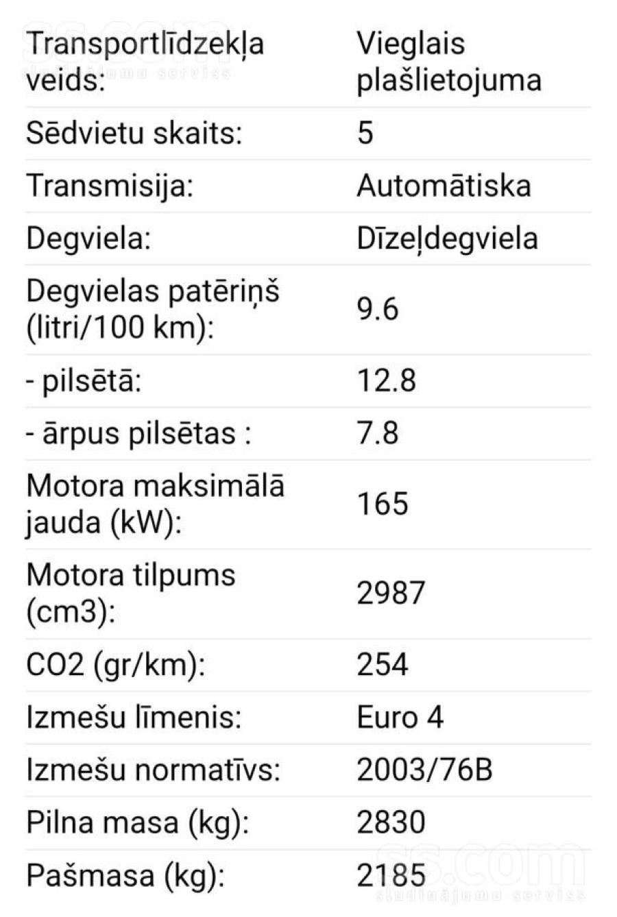 Black Mercedes-Benz ML 320 2006 in Daugavpils, with an engine capacity of 3.00 L and mileage of 341 thousand km for 6000 €, photo 16 on AUTOMOTO.COM.LV