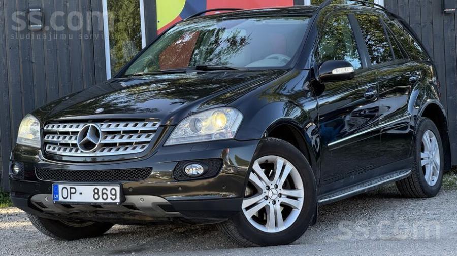 Black Mercedes-Benz ML 320 2007 in Riga, with an engine capacity of 3.00 L and mileage of 0 thousand km for 4500 €, photo 1 on AUTOMOTO.COM.LV