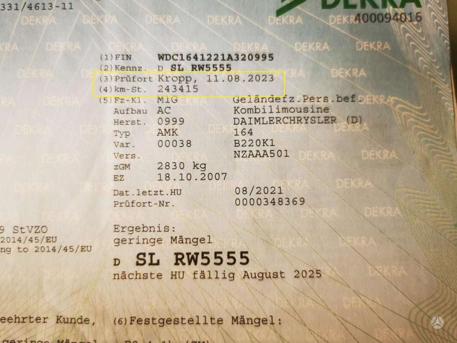 Pelēks Mercedes-Benz ML 320 2007 Klaipėda, ar dzinēja tilpumu 3.00 L un nobraukumu 245 tūkst. km par 5850 €, foto 40 vietnē AUTOMOTO.COM.LV