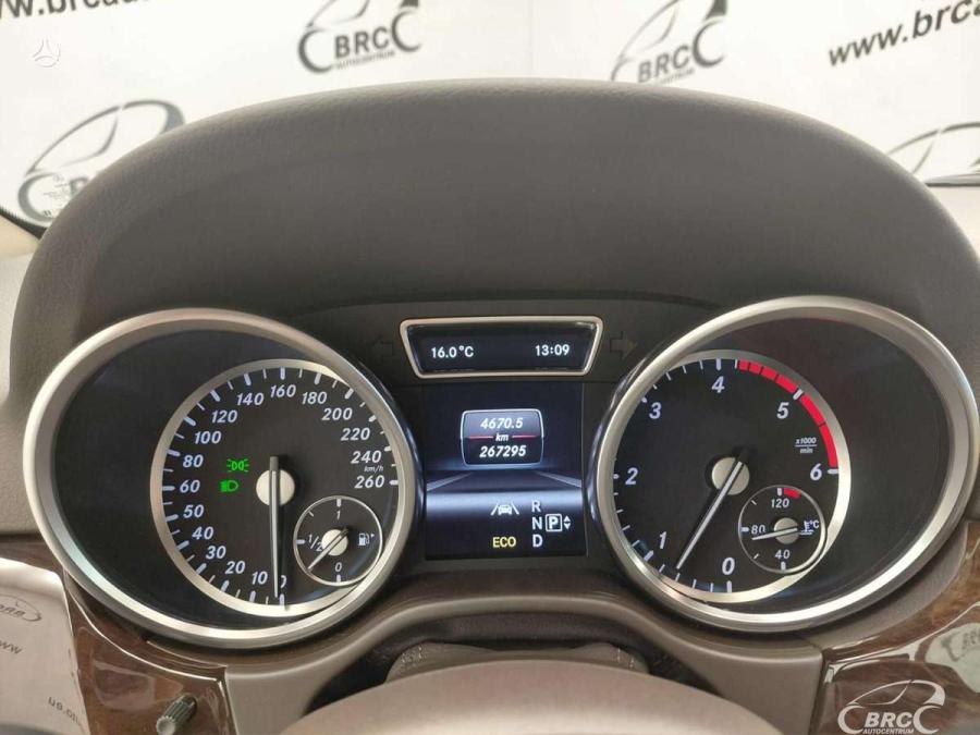 Black Mercedes-Benz ML 350 2013 in Vilnius, with an engine capacity of 2.99 L and mileage of 267 thousand km for 12500 €, photo 21 on AUTOMOTO.COM.LV