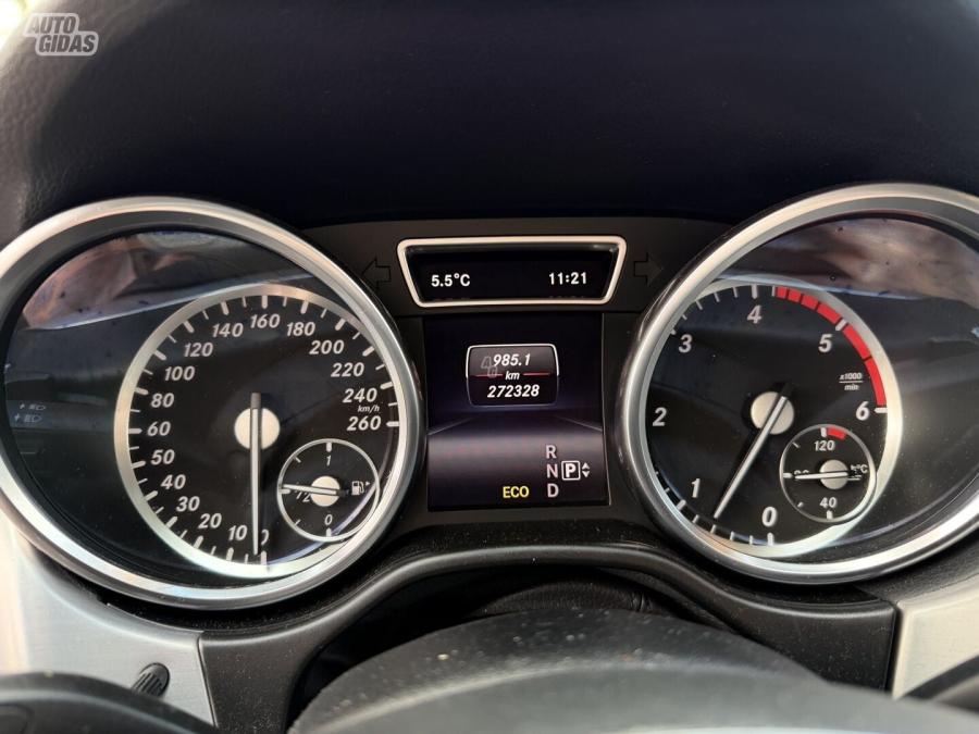 Black Mercedes-Benz ML 350 2014 in Sirvintos, with an engine capacity of 3.00 L and mileage of 273 thousand km for 12650 €, photo 13 on AUTOMOTO.COM.LV