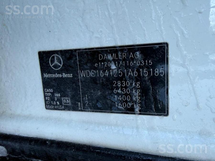 Белый Мерседес МЛ 350 2010 в Рига, объемом двигателя 3.00 л и пробегом 262 тыс. км за 8995 €, фото 35 на AUTOMOTO.COM.LV