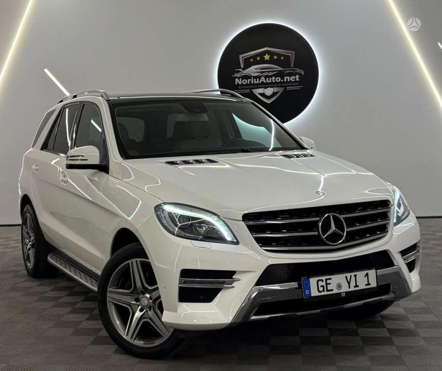 Balts Mercedes-Benz ML 350 2014 Marijampole, ar dzinēja tilpumu 2.99 L un nobraukumu 303 tūkst. km par 14450 €, foto 1 vietnē AUTOMOTO.COM.LV