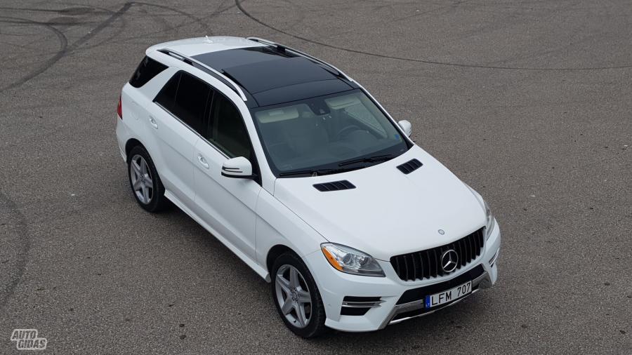 White Mercedes-Benz ML 350 2015 in Vilnius, with an engine capacity of 3.00 L and mileage of 120 thousand km for 21999 €, photo 1 on AUTOMOTO.COM.LV