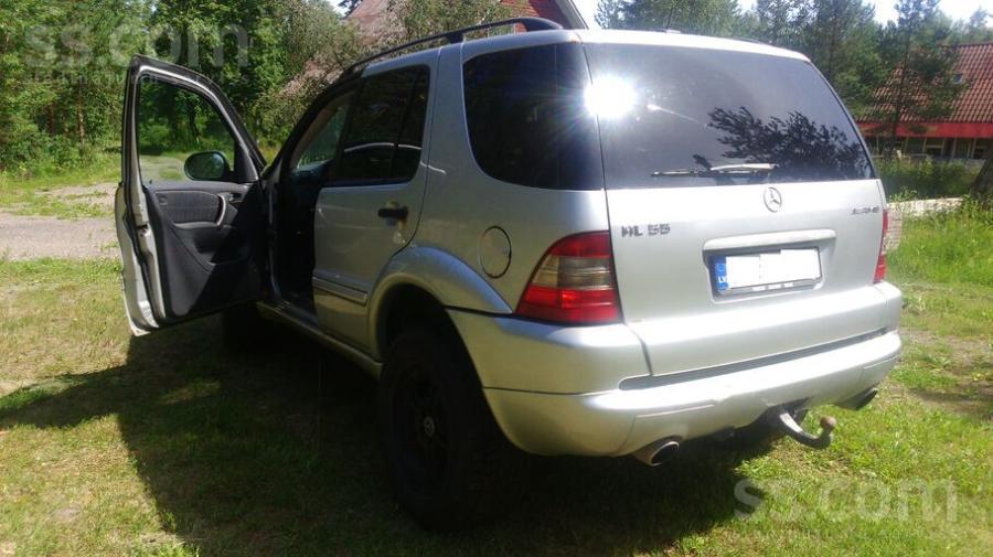 Синий Мерседес МЛ 55 АМГ 2003 в Рига, объемом двигателя 5.40 л и пробегом 205 тыс. км за 8500 €, фото 20 на AUTOMOTO.COM.LV