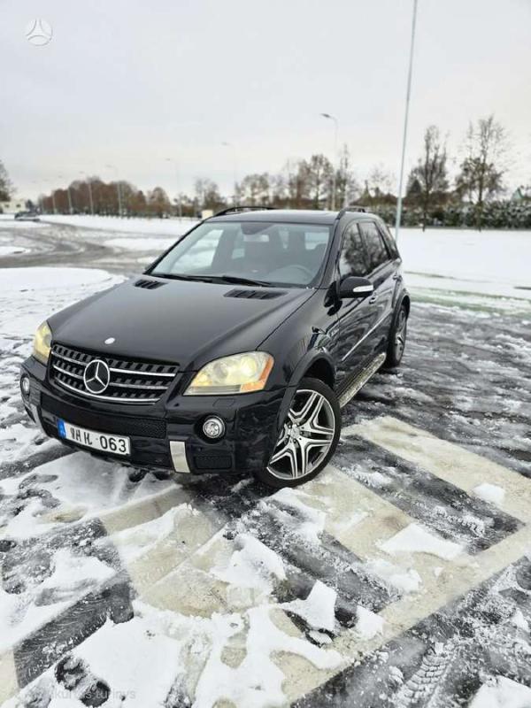 Black Mercedes-Benz ml-63-amg 2008 in Kaunas, with an engine capacity of 6.21 L and mileage of 252 thousand km for 10500 €, photo 1 on AUTOMOTO.COM.LV