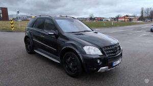 Black Mercedes-Benz ml-63-amg 2008 in Kaunas, with an engine capacity of 6.20 L and mileage of 165 thousand km for 7000 €, photo  on AUTOMOTO.COM.LV
