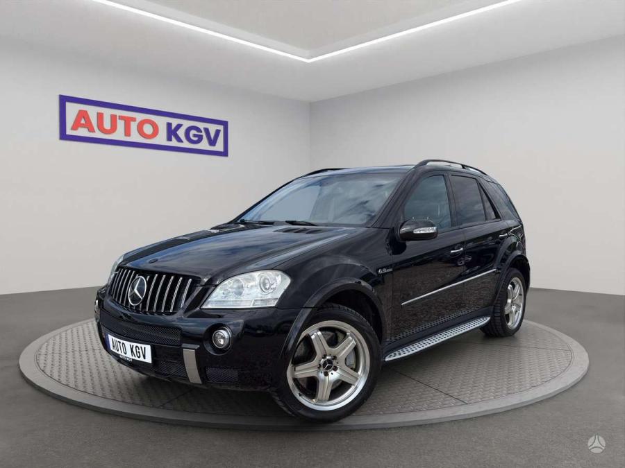 Black Mercedes-Benz ml-63-amg 2008 in Kaunas, with an engine capacity of 6.20 L and mileage of 242 thousand km for 11999 €, photo 1 on AUTOMOTO.COM.LV