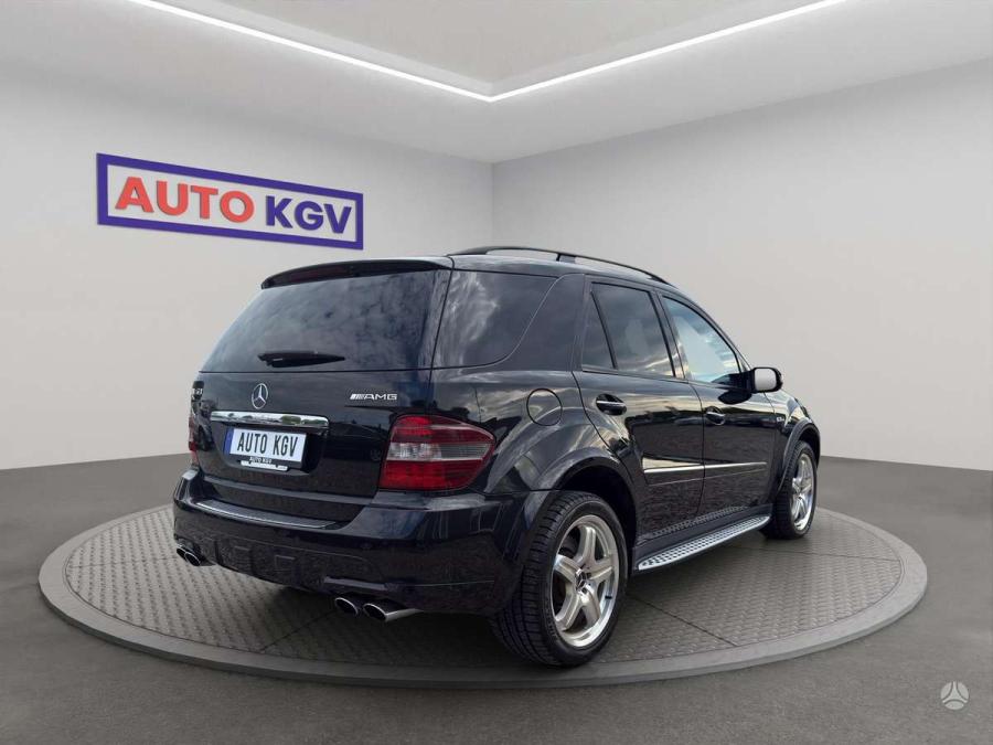 Black Mercedes-Benz ml-63-amg 2008 in Kaunas, with an engine capacity of 6.20 L and mileage of 242 thousand km for 11999 €, photo 6 on AUTOMOTO.COM.LV