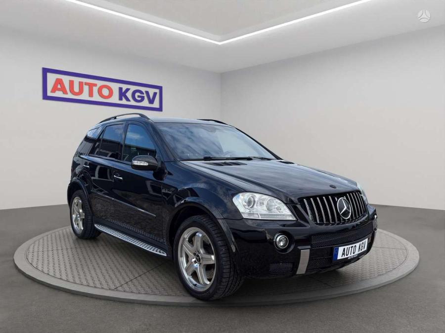 Black Mercedes-Benz ml-63-amg 2008 in Kaunas, with an engine capacity of 6.20 L and mileage of 242 thousand km for 11999 €, photo 8 on AUTOMOTO.COM.LV