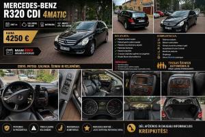 Black Mercedes-Benz R 320 2007 in Pakruojis, with an engine capacity of 2.99 L and mileage of 416 thousand km for 3350 €, photo 12 on AUTOMOTO.COM.LV