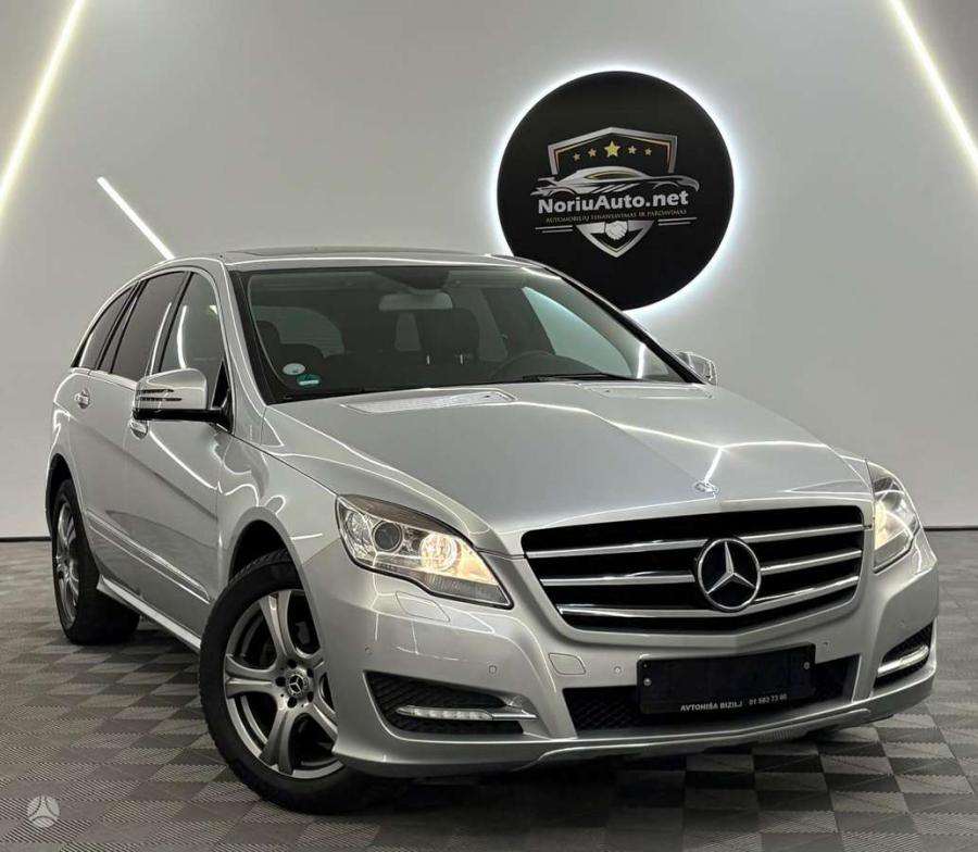 Pelēks Mercedes-Benz R 350 2010 Marijampole, ar dzinēja tilpumu 2.99 L un nobraukumu 186 tūkst. km par 9750 €, foto 1 vietnē AUTOMOTO.COM.LV