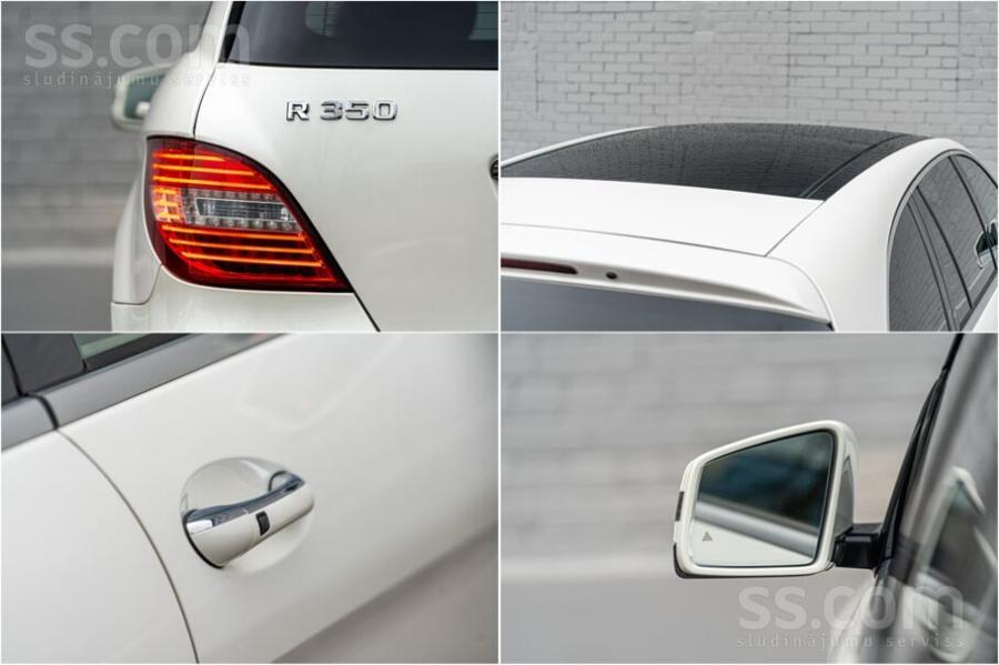 White Mercedes-Benz R 350 2011 in Riga, with an engine capacity of 3.00 L and mileage of 202 thousand km for 7900 €, photo 15 on AUTOMOTO.COM.LV