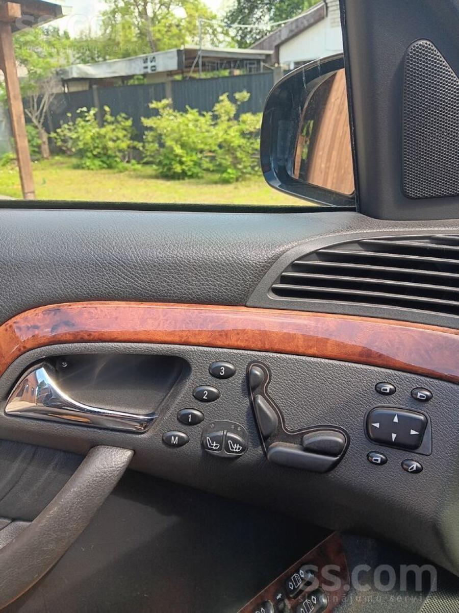 Melns Mercedes-Benz S 320 2001 Rīga, ar dzinēja tilpumu 3.20 L un nobraukumu 229 tūkst. km par 3099 €, foto 12 vietnē AUTOMOTO.COM.LV
