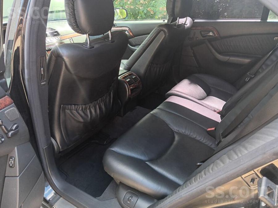 Melns Mercedes-Benz S 320 2001 Rīga, ar dzinēja tilpumu 3.20 L un nobraukumu 229 tūkst. km par 3099 €, foto 15 vietnē AUTOMOTO.COM.LV