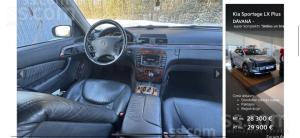 Черный Мерседес С 320 2003 в Рига, объемом двигателя 3.00 л и пробегом 410 тыс. км за 2550 €, фото 3 на AUTOMOTO.COM.LV