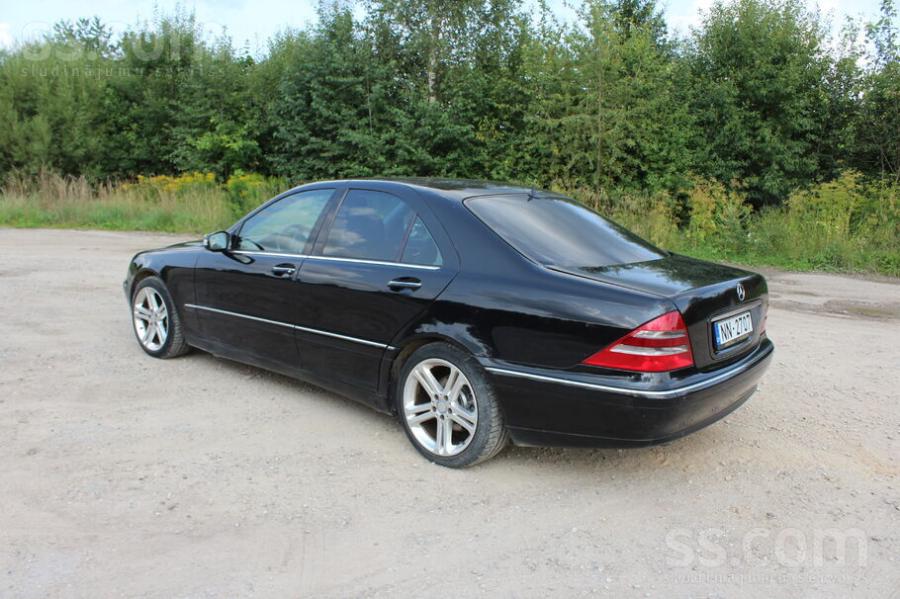Black Mercedes-Benz S 320 2005 in Kuldiga, with an engine capacity of 3.20 L and mileage of 600 thousand km for 3500 €, photo 4 on AUTOMOTO.COM.LV