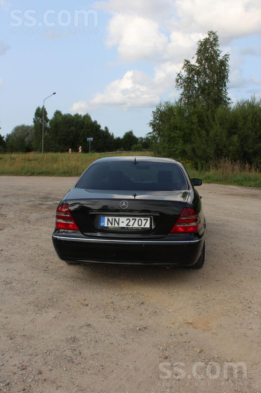 Black Mercedes-Benz S 320 2005 in Kuldiga, with an engine capacity of 3.20 L and mileage of 600 thousand km for 3500 €, photo 5 on AUTOMOTO.COM.LV